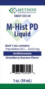 M-hist Pd Triprolidine 0.625mg Hcl Liquid Drops 1 oz