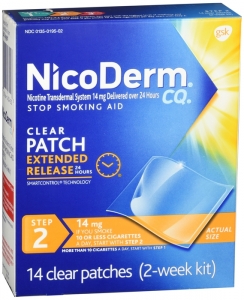 Nicoderm CQ Step 2 Clear Patch 14mg 14/Box