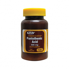 Pantothenic Acid 500 mg Tablet - 100ct