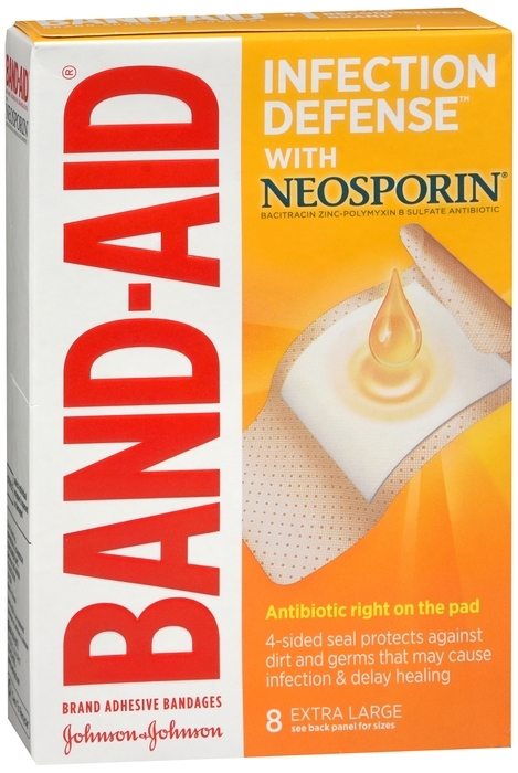 Buy Band-Aid Plus Antibiotic Bandages Extra Large All One Size 8ct ...
