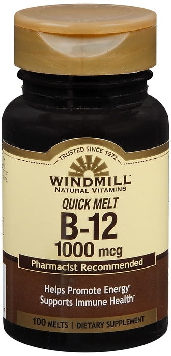 Buy Windmill Vitamin B-12 1000 mcg Tablets Sublingual - 100 Online ...