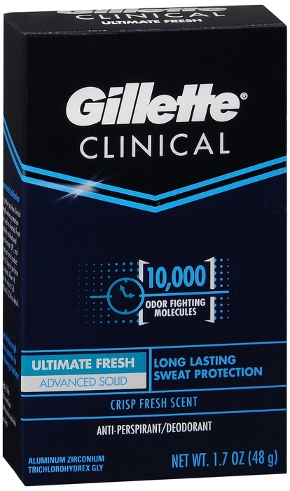 Buy Gillette Clinical Strength Anti-Perspirant/Deodorant Advanced Solid ...