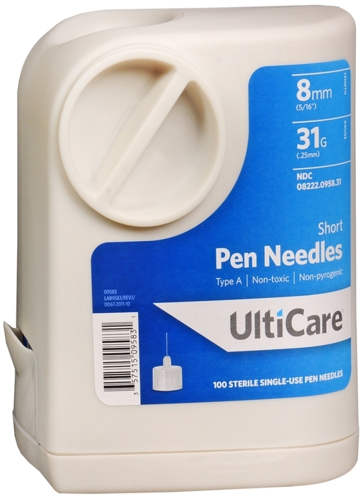 Buy UltiGuard Safe Pack Pen Needle Short 31 Gauge 5/16 inch (8mm) - 100 ...