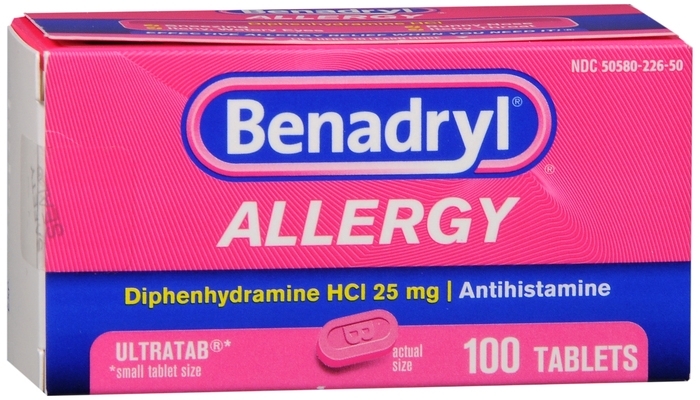 Buy Benadryl Allergy 25 mg Ultratab 100ct Online - HealthWarehouse