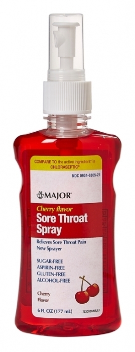 Buy Major Sore Throat Spray Cherry Phenol-1 % Red 177 Ml Online ...