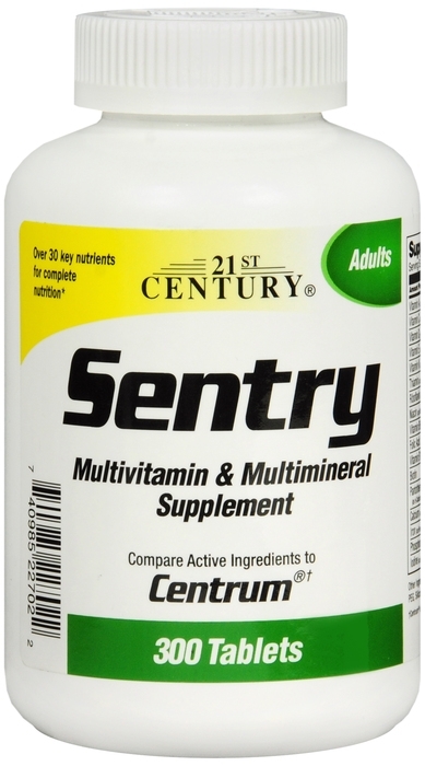 Buy 21st Century Sentry Multi Vitamin And Mineral Tablets - 300 ct ...