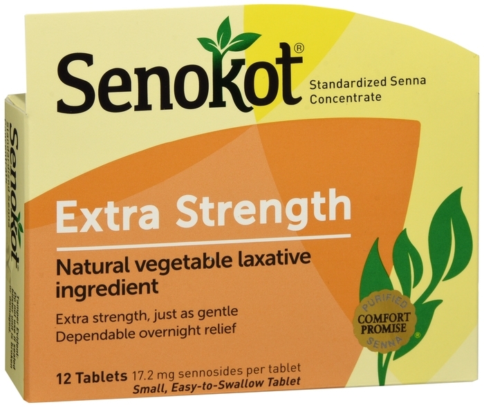 Buy Senokot Extra Strength Natural Vegetable Laxative, Tablets, 12 ct ...