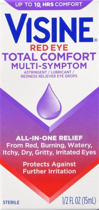 Buy Visine Red Eye Total Comfort Multi-Symptom Eye Drops - 0.5 fl oz ...