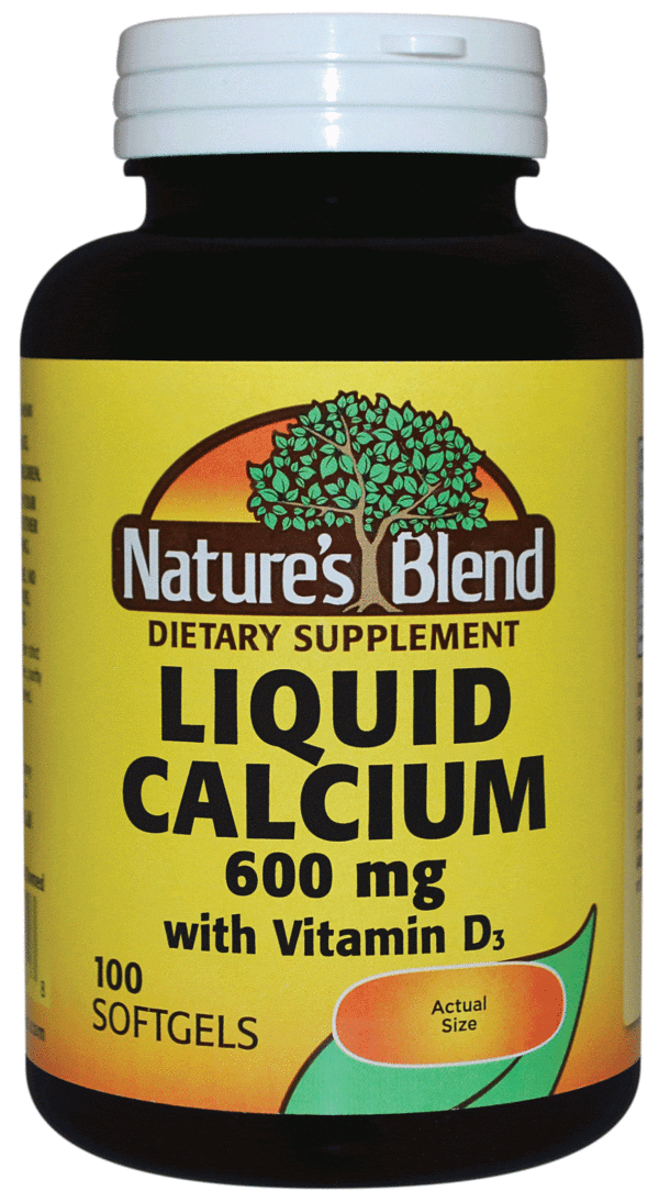 Buy Nature's Blend Liquid Calcium 600 mg Softgels - 100ct Online ...