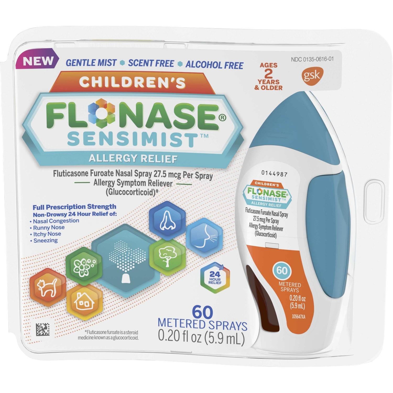 Buy Children's Flonase Sensimist Allergy Relief Spray - 60 Sprays/0.34 ...