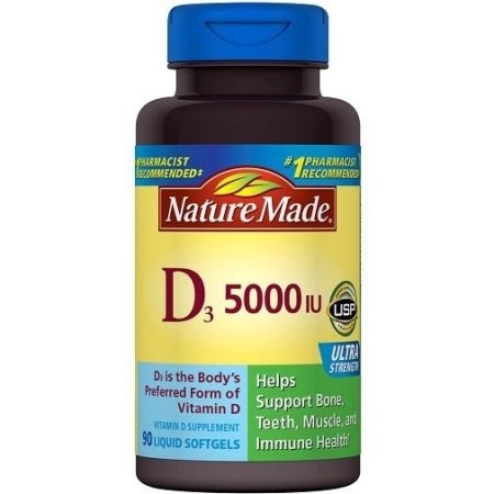 Buy Nature Made Vitamin D 5000 IU Liquid Softgels 90ct Online ...