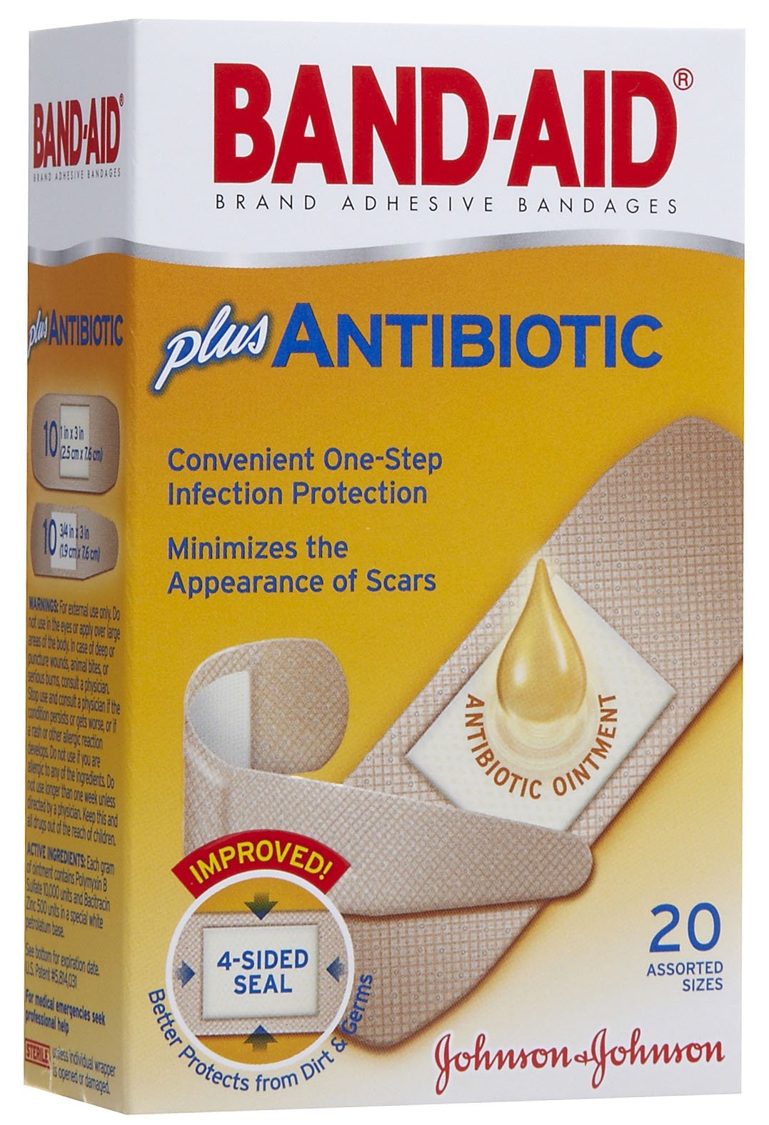 Buy Band-Aid Plus Antibiotic Adhesive Bandages Assorted Sizes - 20ct ...