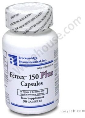Buy Ferrex 150 Plus Iron Supplement (150mg) - 90 Capsules Online ...