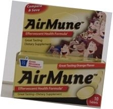 GNP AirMune Effervescent Health Formula Orange Flavor Tablets 10ct