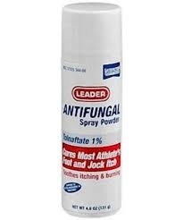 Leader Antifungal Powder Spray Tolnaftate 1% - 4.6 oz