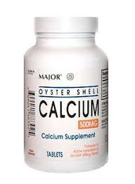 Major Oyster Shell Calcium 500mg Tablet - 1000ct