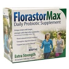 Florastor Max Daily Probiotic Supplement 500 mg Extra Strength Powder ...