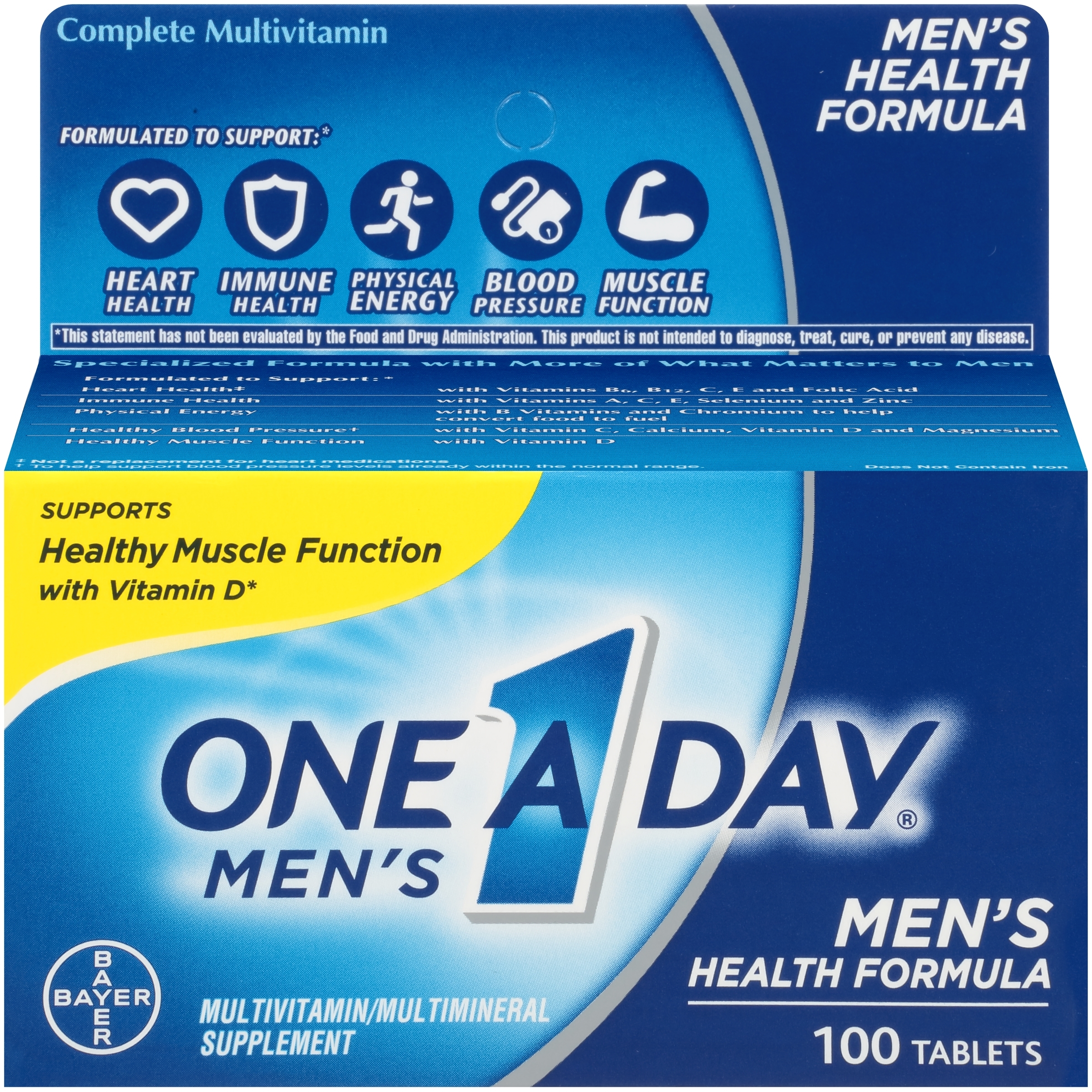 Buy One A Day Men's Multivitamin/Multimineral Supplement Tablets- 100ct ...