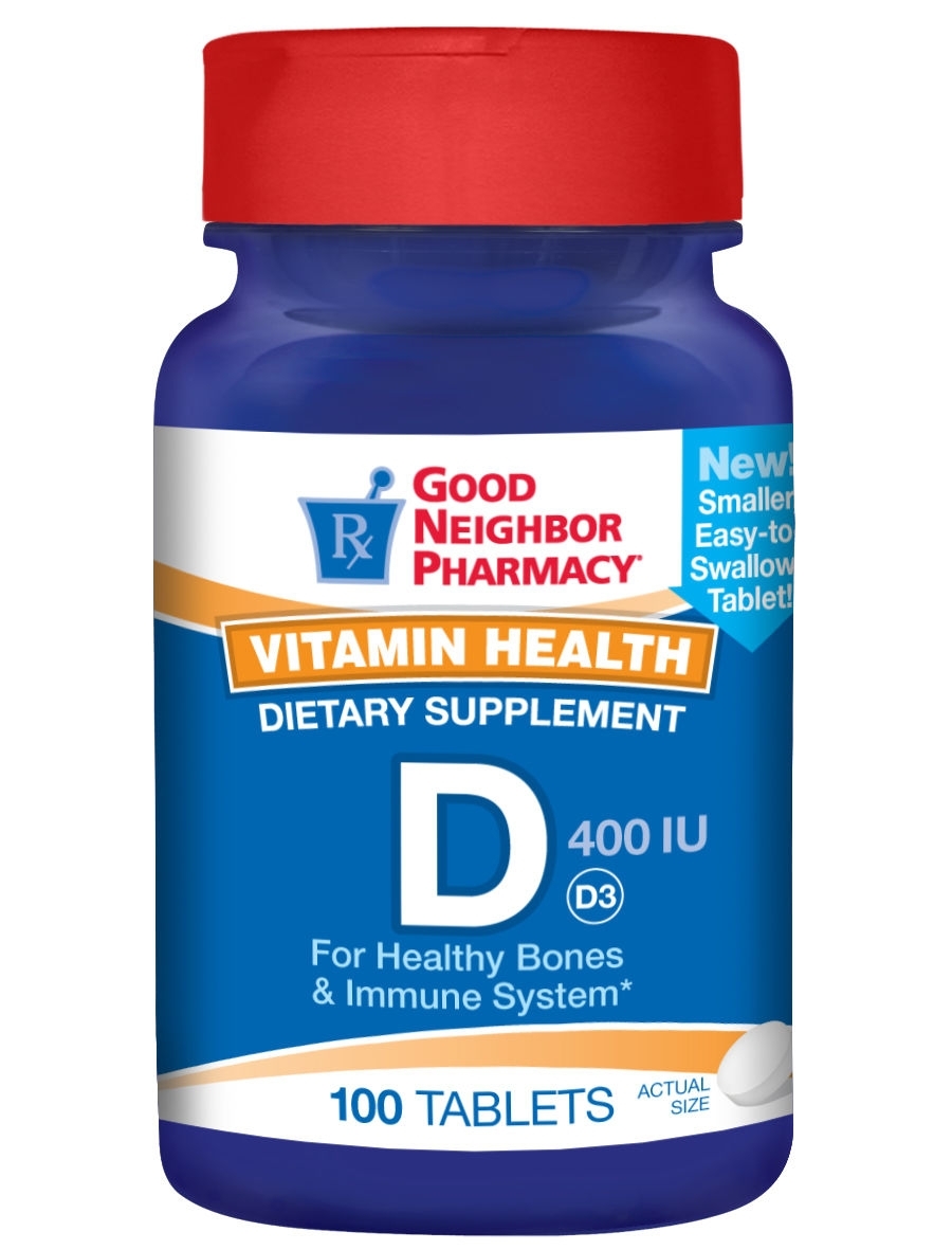 Buy GNP Vitamin D3 400 IU Supplement 100 tablets Online - Spring Meds