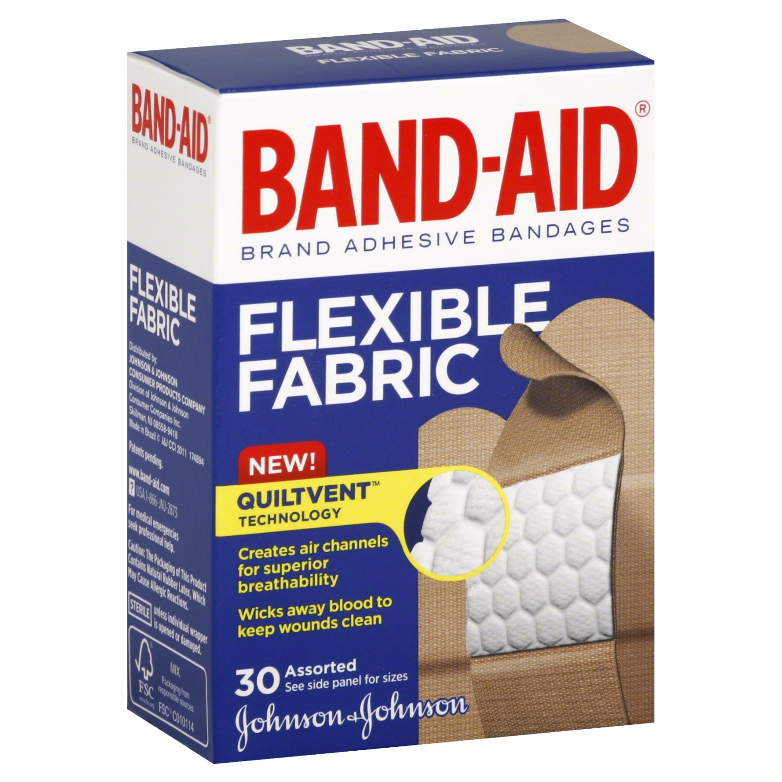 Buy Band-Aid Flexible Fabric Adhesive Bandages Assorted - 30ct Online ...